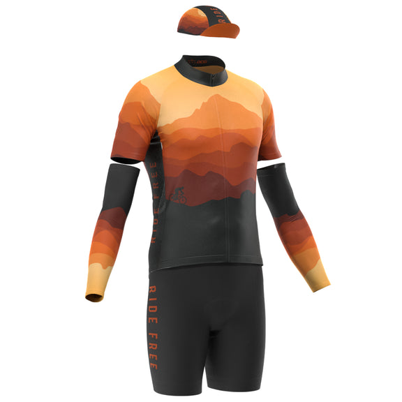 Stylish Men's Ride Free Sunset cycling kit | quick-dry, breathable ...