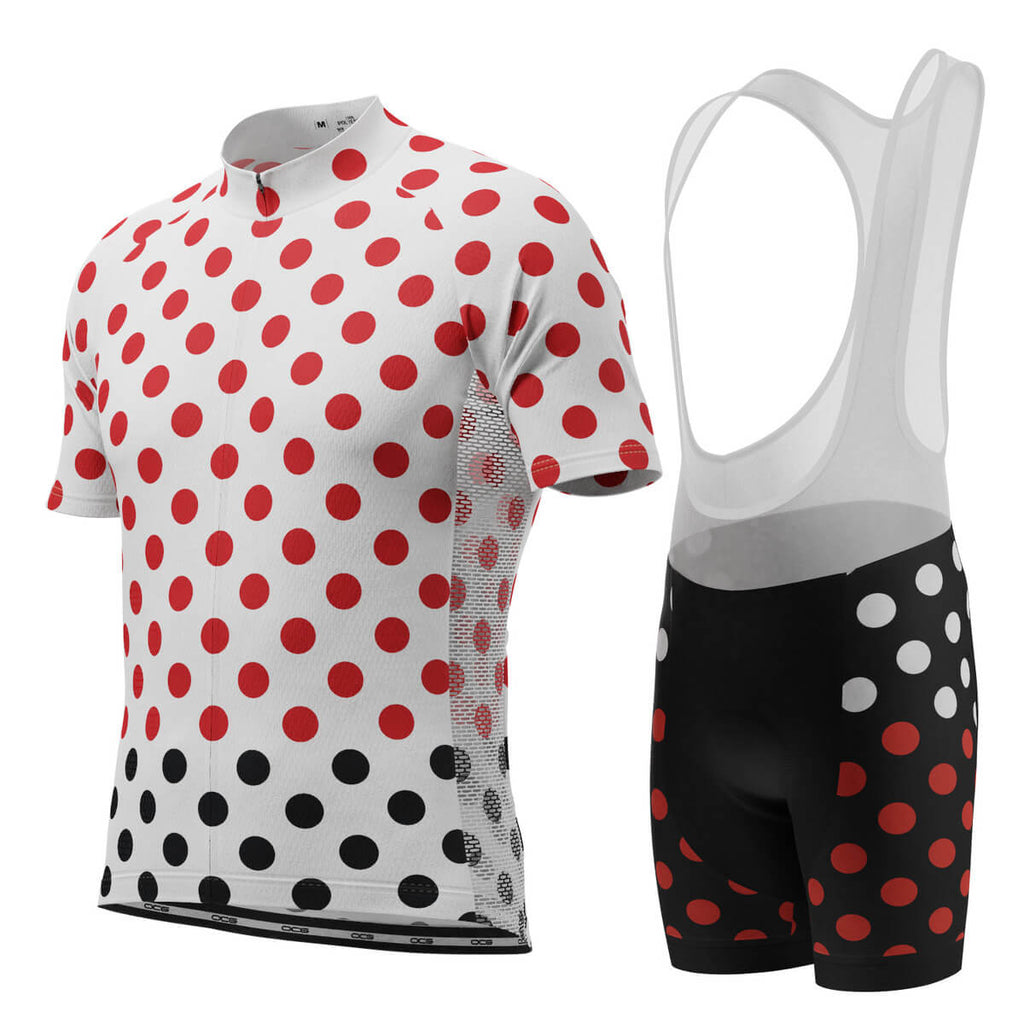Men's White Polka Dot Short Sleeve Cycling Kit only $94.99 - Exclusive ...